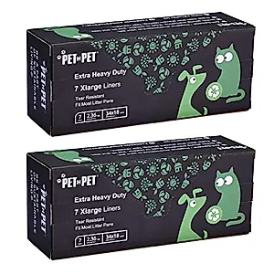 Pet N Pet Cat Litter Box Liners 14 Counts Cat Litter Liners, Tear Resistant Cat Litter Bags, Elastic Cat Litter Box Liner with Drawstring, Kitty Litter Bags Cat Poop, Extra Large Cat Litter Pan Bags