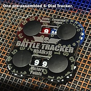 LITKO Battle Tracker | Victory Points | Turn | Command Points | Objective | Battle Points | Tracker | Compatible with Warhammer 40K 10th Edition and Age of Sigmar