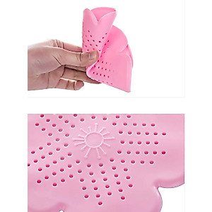 Sink Strainer 4 Pcs Creative Flower Shaped Kitchen Sink Strainer Shower Drain Hair Catcher Bathtub Drain Protector Home Bath Accessories