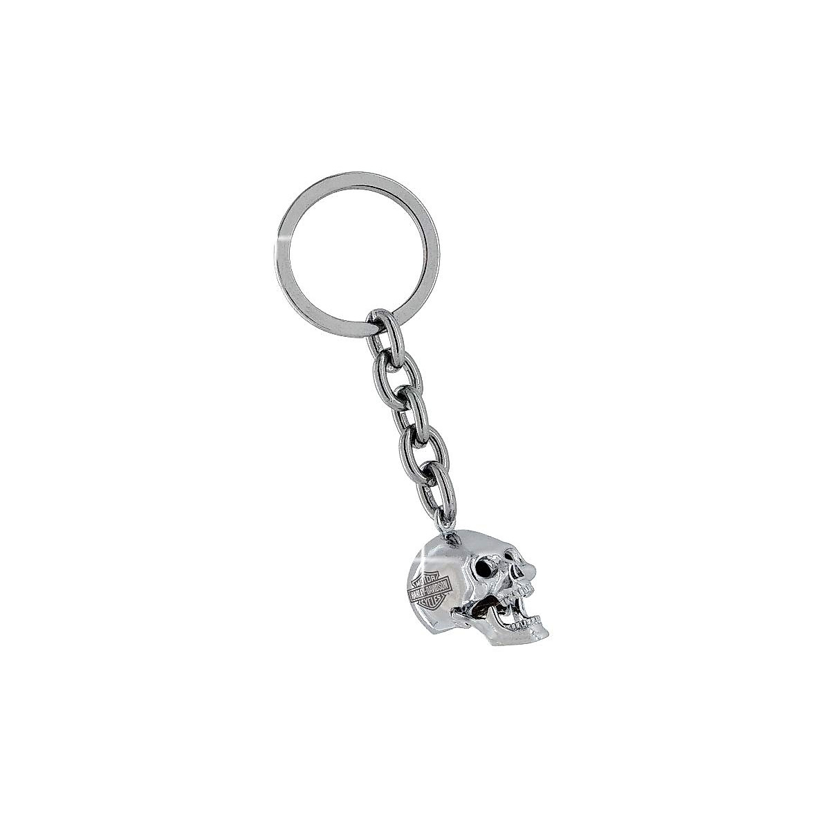 Harley-Davidson Metal 3D Skull Keychain Key Ring Tag Fob Chain Holder with Moving Jaw