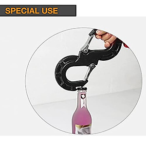 Shackle Hitch Hook Receiver Accessories Used for Vehicle Recovery,Connect Shackle and Hitch Ball to Recover Vehicle Trap, UOFFROAD Vehicle Recovery Towing Hook Accessories,Black