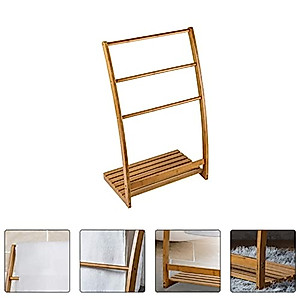 LIRUXUN Floor Clotheshorse Indoor Clothes Dryer Rack Towels Hanging Rack and Wood Stable Ground Clothes Hanger