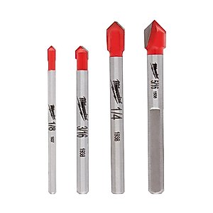 Milwaukee 4 PC. Glass and Tile Bit Set