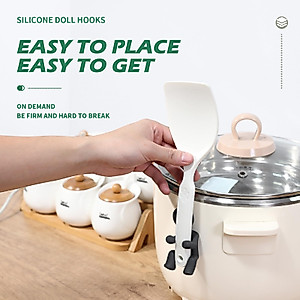 Multifunction Bathroom Silicone Hook,Creative Bedroom Wall Hooks,Waterproof Shower Hook,for Razor,Key,Spatulas and More,Kitchen Storage Essentials,Fun Gifts for Friend(Doll Shape) (4-pcs Gray)