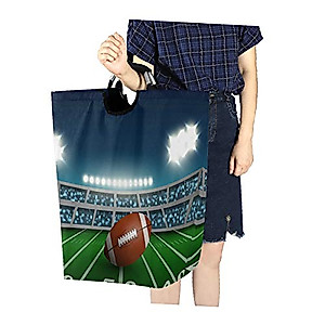ALAZA American Football Stadium Laundry Basket Hamper Large Storage Bin with Handles for Gift Baskets, Bedroom, Clothes