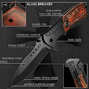 Grand Way Customized Pocket Knife - Personalized Gift for Men & Women Dad Birthday Presents Dads Father Husband Mens Gifts Him Anniversary Ideas 0207 PS