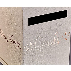 Hayley Cherie - Rustic Gift Card Box with Copper Foil Design (Rustic)