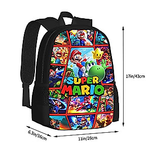 Rouya Cartoon Cute Backpack School Backpacks 17 inch Large Capacity Travel Backpack for Girls Boys Teens