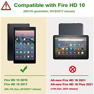 iZi Way Pop It Tablet Case for Amazon Fire HD 10 10.1" Kids (9th & 7th Generation, 2019/2017 Release), Fidget Toy Popit Poppet Push Bubble Wrap Cute Silicone Cover Stand Lanyard - Rainbow