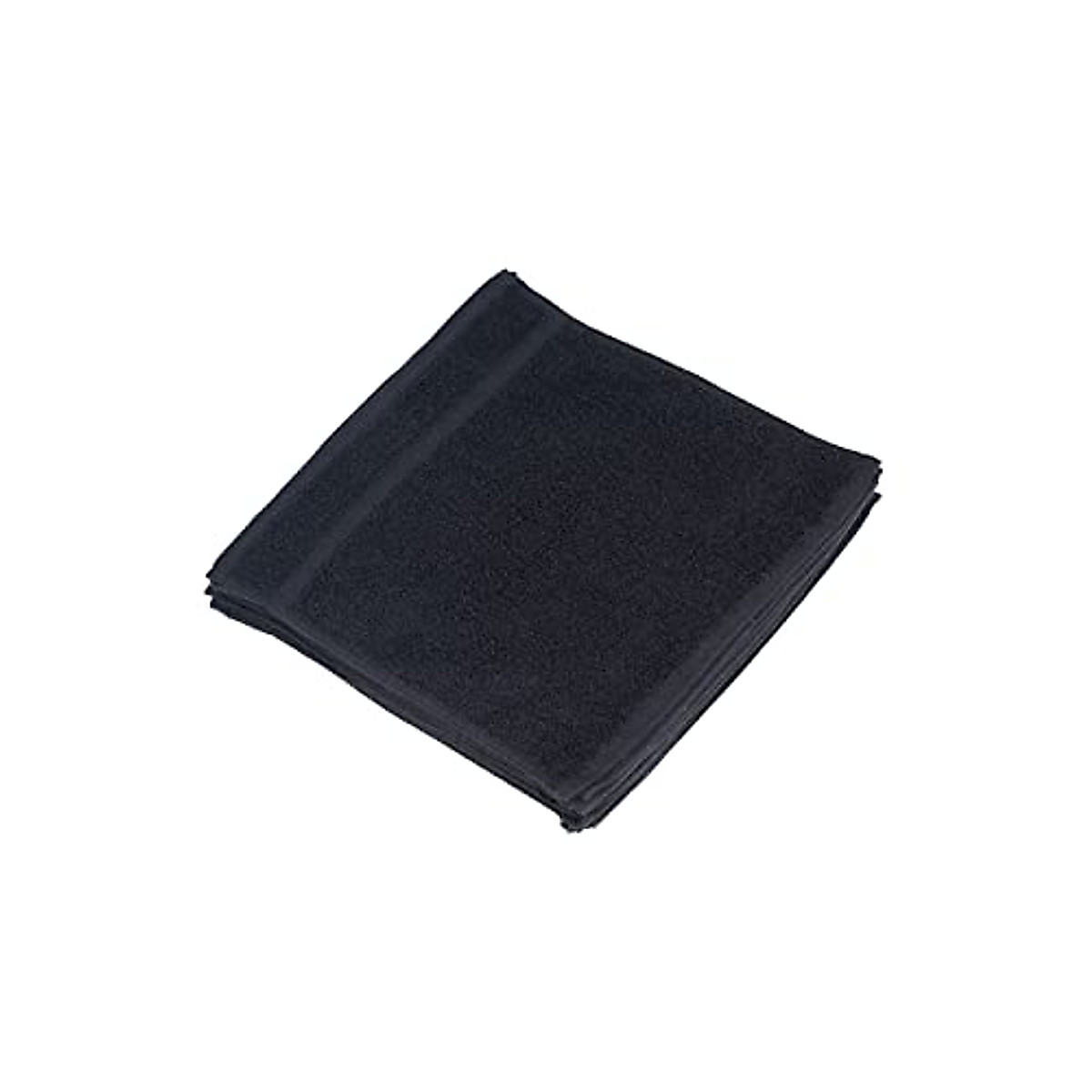 Linteum Textile 12 Piece Face Towel Set, 12x12 Inch, 100% Soft Cotton 16 Single Ring Spun Washcloths Absorbent Durable Face Towel (Black)