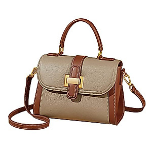 LAORENTOU Cow Leather Small Handbag Purse for Women Crossbody Bags Satchel Handle Bag Shoulder Bagswith Adjustable Strap