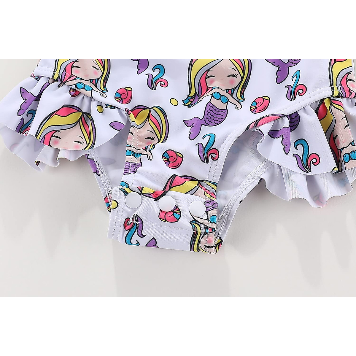 AMMENGBEI Infant Girl Swimsuit Toddler Swimwear One Piece Bathing Suit Newborn Baby Bikini(18-24 Months,Blue)