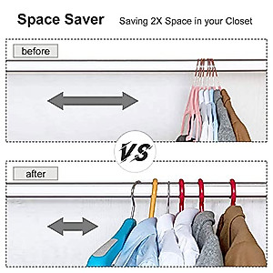 BBFISH Premium Velvet Hangers Home Non-Slip Clothes Hanger 50 Pack Ultra Thin Space Saving with 360° Swivel Rose Gold Hook Strong and Durable Coat Hangers (Pink)