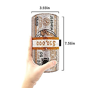 GripIt Rhinestone Clutch Purses for Women,Realistic Money Bag Purses for Party Diamond Novelty Purse Evening Handbag with Metal Chain,Gold