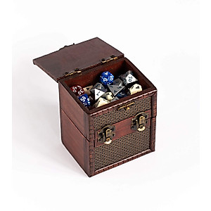 KakapopoTCG Elven Vault (Chainmail) Wood Deck and Counter Box Protector Sleeve Storage Trading Cards TCG MTG Magic FaB YGO EDH Commander Box FaB TCG PTCG Dice Box DnD Spell Box