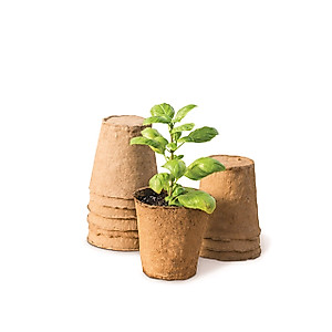 Burpee Biodegradable 3" Round Natural Fiber, 20 pots