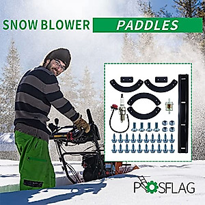 POSFLAG 753-04472 Auger Kit with 731-1033 Scraper Plate F6RTC Spark Plug Replaces MTD 735-04033, 735-04032, 731-0778, 731-0812 for Troy-Bilt Squall 210, 521, 721, 2100, 5521 21" Snow Throwers