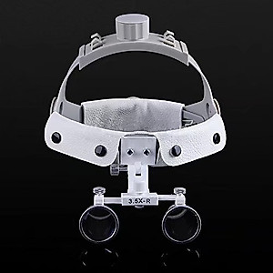 EAST Dental 3.5X-R White Color LED Head Light + Dental Surgical Glasses Binocular Loupes DY-108