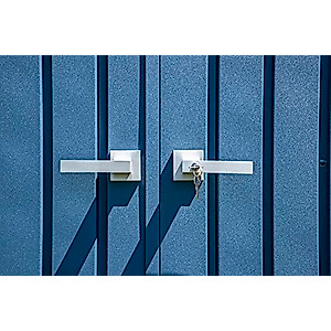 Arrow Shed Elite 12' x 12' Outdoor Lockable Gable Roof Steel Storage Shed Building, Blue Grey