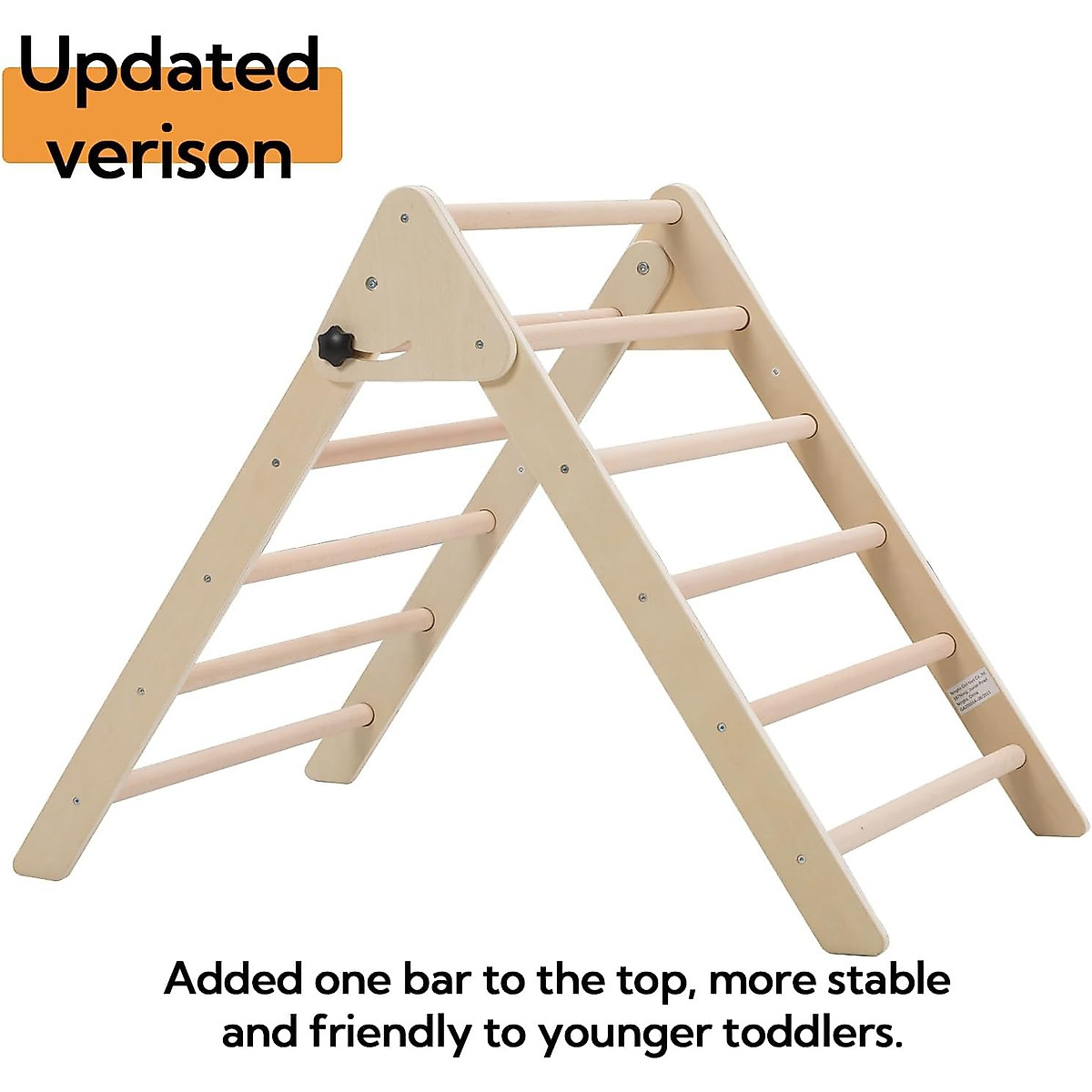 Giant bean Foldable Wooden Climbing Triangle with Sliding Ramp, 3 in 1 Pikler Triangle Climbing Toys for Toddlers, Kids Indoor Climbers & Gym Play Structures for Boys Girls