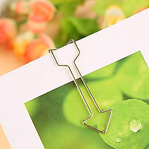Arrow Paper Clips, Paperclips, 12Pcs Electroplating Metal Arrow Shaped, Bookmark Clip Funny Stationery Marking Clip for Office School andDocument Organizing Arrow Paper Clips