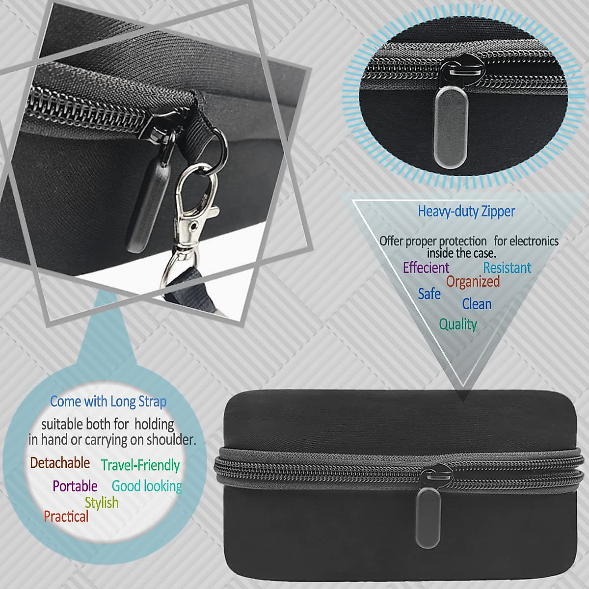 USB Flash Drive Case Memory Card Case SD SDXC SDHC Card Holder Organizer Thumb Drive Case USB Drives Storage Case for Sandisk/Samsung/SamData/Inland/PNY/Netac/JBOS (Case Only with Label and Strap)