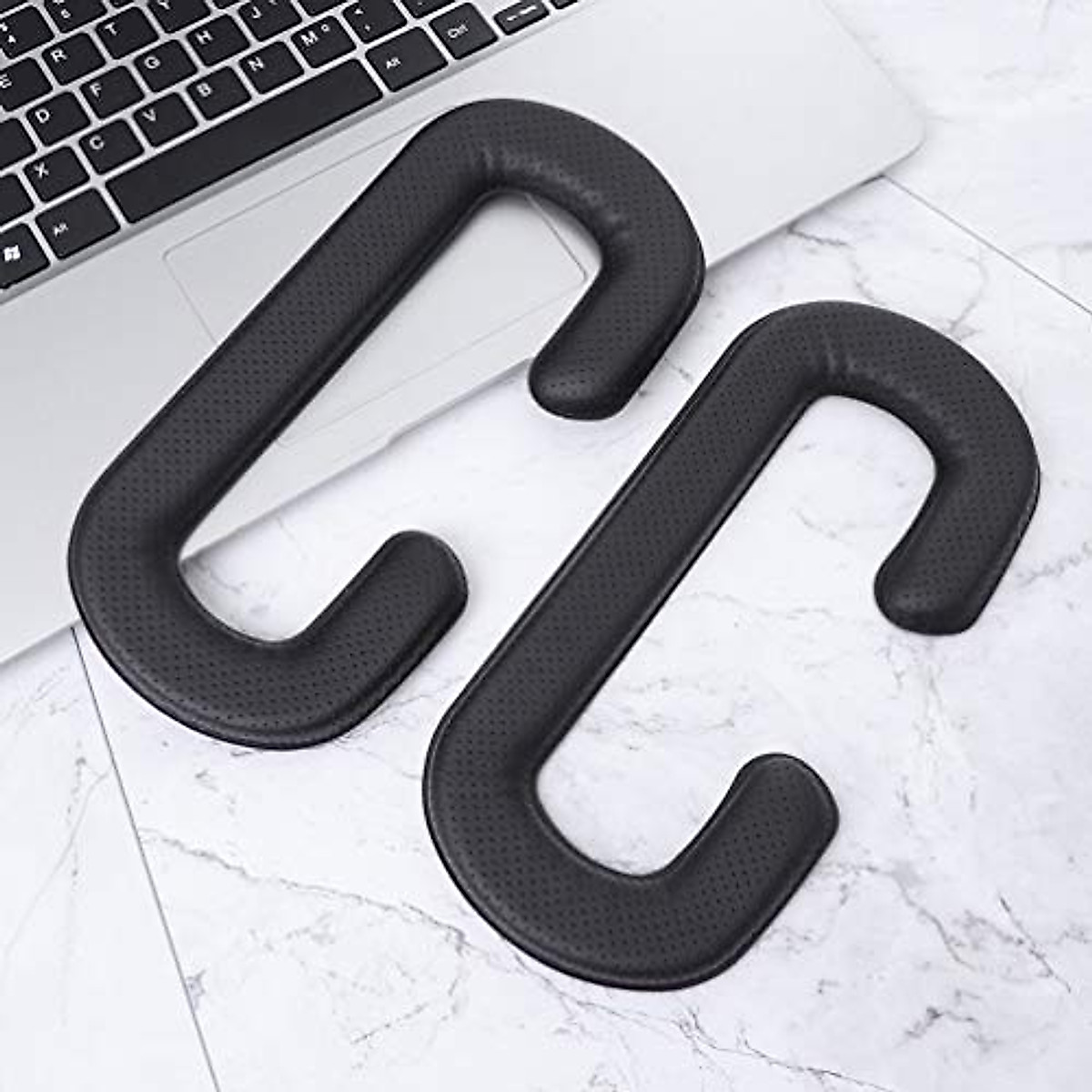 Hemobllo VR Face Cushion- 2 Pcs VR Cover Foam Replacement Eye Mask VR Face Cushion PU Leather Soft Memory Foam Pad Compatible with HTC Vive VR (Random Thickness: 6mm/ 11mm)