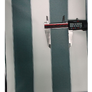 Stripe Canvas Awning Fabric Outdoor Fabric 60" (Hunter Green/White 1, Yards)