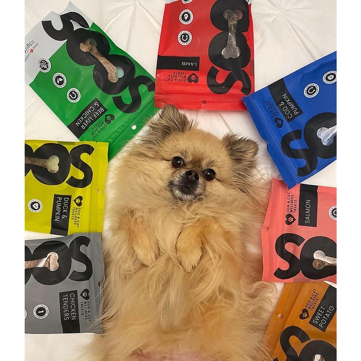 SOOS Lamb Dog Treats Training Dog Treats Dog Chews Cat Treats All Natural Dogs and Cats Wellness Treat for Pets - 1x Pack 113gr / 4oz