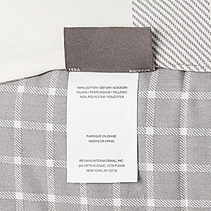 Eddie Bauer Home | Portage Bay Collection | 100% Cotton Soft & Cozy Premium Quality Plaid Comforter with Matching Shams, Twin, Grey