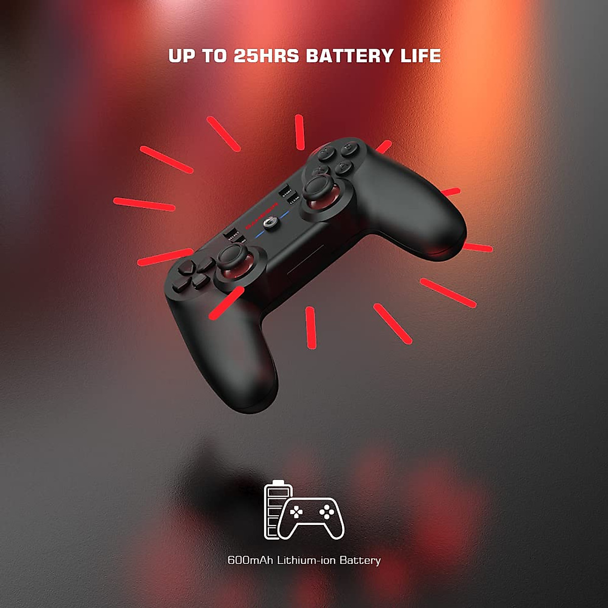 GameSir T3s Wireless Gaming Controller for Switch, PC Windows, Bluetooth Controller with Turbo Function, Dual Shock, 25 Hours of Playing Time for Android/iPhone/Android TV Box/Tablet (Black)