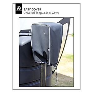 Trailersphere Easy Cover Universal Electric Tongue Jack Protective Cover for Trailer, RV, Camper, Sun and Waterproof