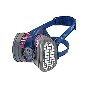 GVS SPR656 Elipse Low Profile Mask with Filters for Dust, Organic Gases and Vapors, S/M