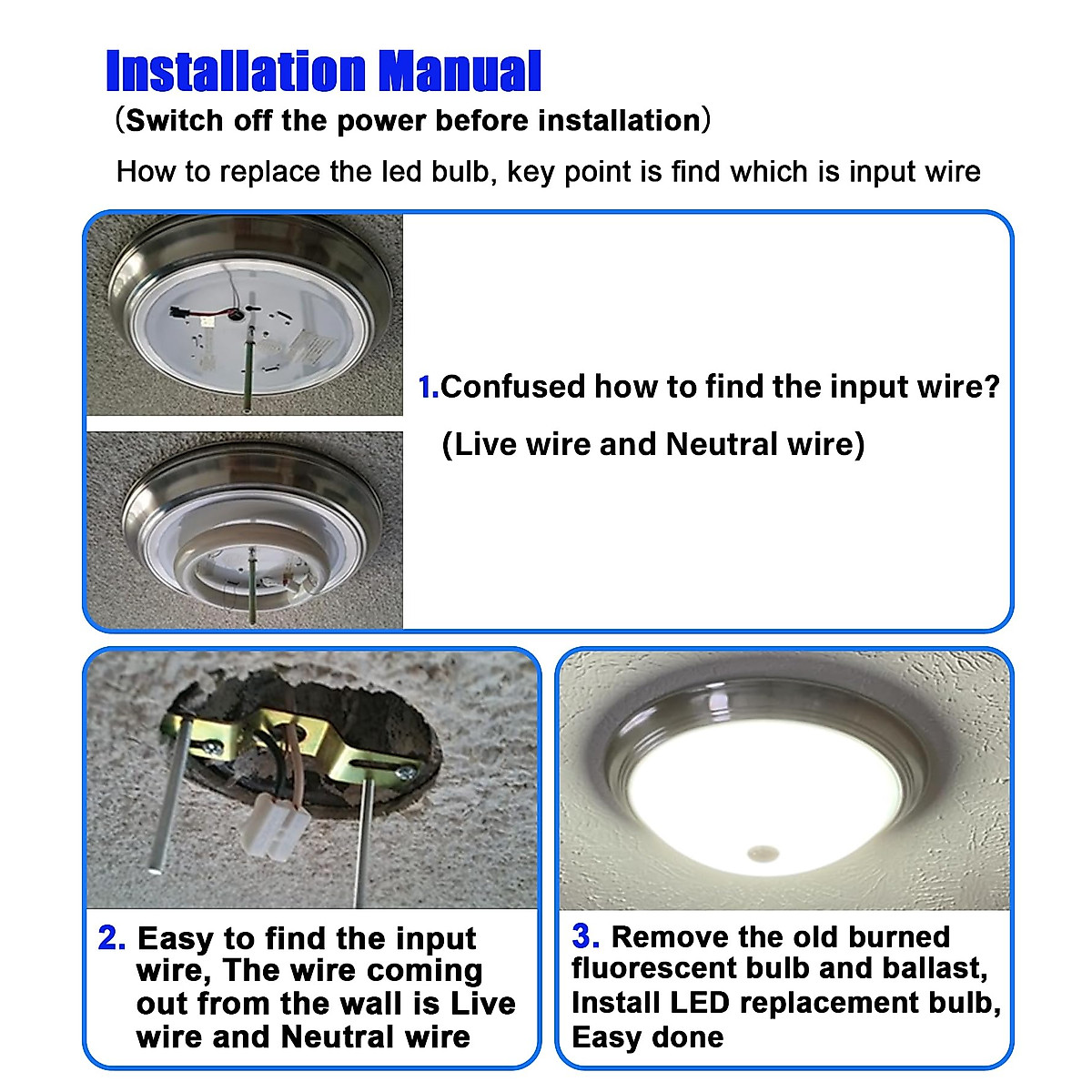Celiwace T9 LED Circline Light Bulb, FC9T9/DL Led Replacement for GE Philips Sylvania 9 Inch Circular Fluorescent T9 30 Watt Day Light 2200LM 2 Count