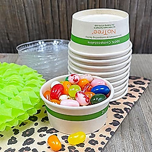 Outside the Box Papers 2 Ounce Souffle Cups and Lids - 100% Biodegradable and Compostable - 100 Pack