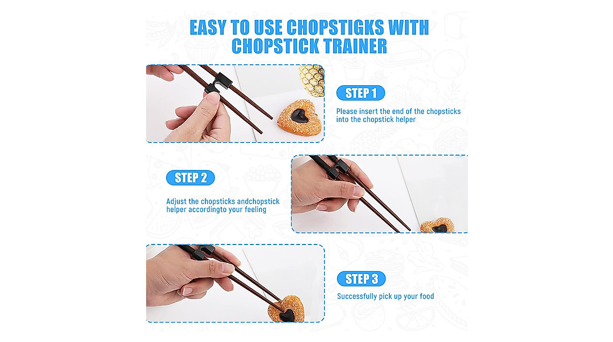 Chopstick Helper Training Kit - 30 Reusable Chopstick Holders