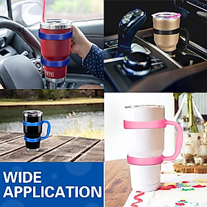 Irenare 20 Pack Tumbler Handle Nonslip Tumbler fit for 30oz Portable Cup Compatible with RTIC, SUNWILL, Tervis Travel Tumbler Coffee Mug, 5 Colors