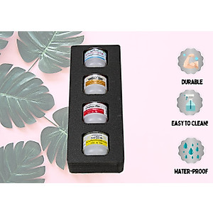 Polar Whale 2 Cocktail Capsule Drawer Organizers Tray Insert Compatible with Keurig DrinkWorks Pods for Kitchen Home Bar Party Waterproof Washable Black Foam 4 Compartment 4.5 x 11.75 Inches