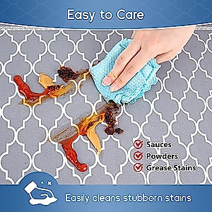 Dish Drying Mat - 24"x16" Large Dish Drying Mat for Kitchen Counter Cabinets Shelf Waterproof Protector Mats, Ultra Absorbent, Quick Dry, Hide Stain, with Non-slip Rubber Backed - Dish Rack Mat