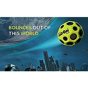 Waboba Moon Ball 5 Pack - Bounces Out of This World - Original Patented Design - Craters Make Pop Sounds - Easy to Grip (Pack of 5)
