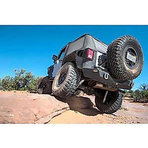 Smittybilt 76856-01 XRC Rear Bumper with Hitch and Tire Carrier for Jeep JK, (Box 1 of 2)