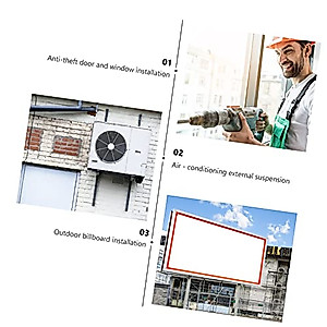 VILLCASE 6 Pcs Bolt Concrete Anchors Brick Anchors Stainless Steel Screws Ground Screw Sleeve Expansion Screw Hex Nut Sleeve Anchor Expansion Sleeve Fixing Anchors Carriage Hex Nuts Bracket