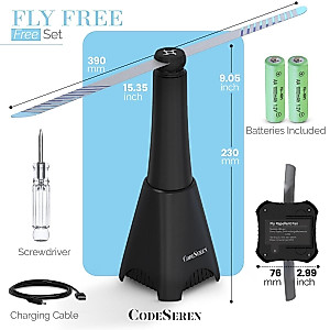 Fly Fans for Tables (4 PCS) - Soundless Fly Swatter Fan for Outdoor Restaurant, Marina, BBQ and Picnic