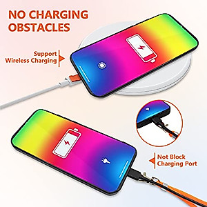 Yitexin 6 Pcs Universal Phone Lanyards with Tether Tabs, Adjustable Crossbody Cell Phone Straps Patch, Nylon Smartphone Lanyard String for Around the Neck Compatible with Most Phones