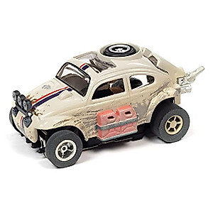 Auto World Xtraction 1965 Volkswagen Baja Bug (White) HO Scale Slot Car