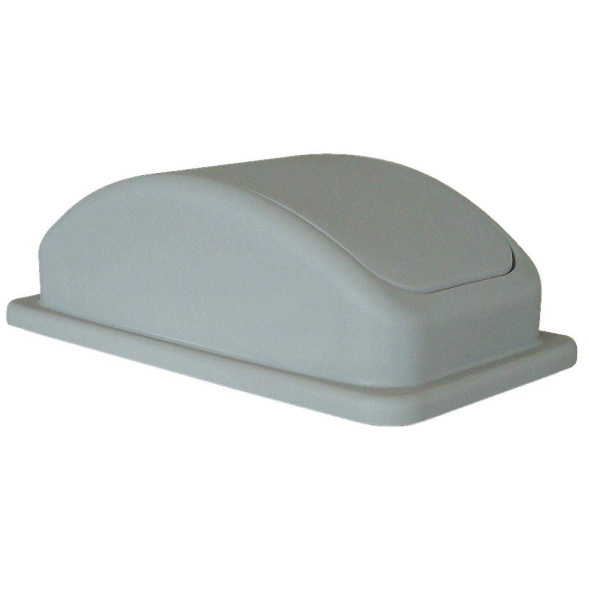 Thunder Group PLTC023GL Trash Can Lid, Rectangular, Secure snap-on, Swing Door, Plastic, Gray (for PLTC023G)