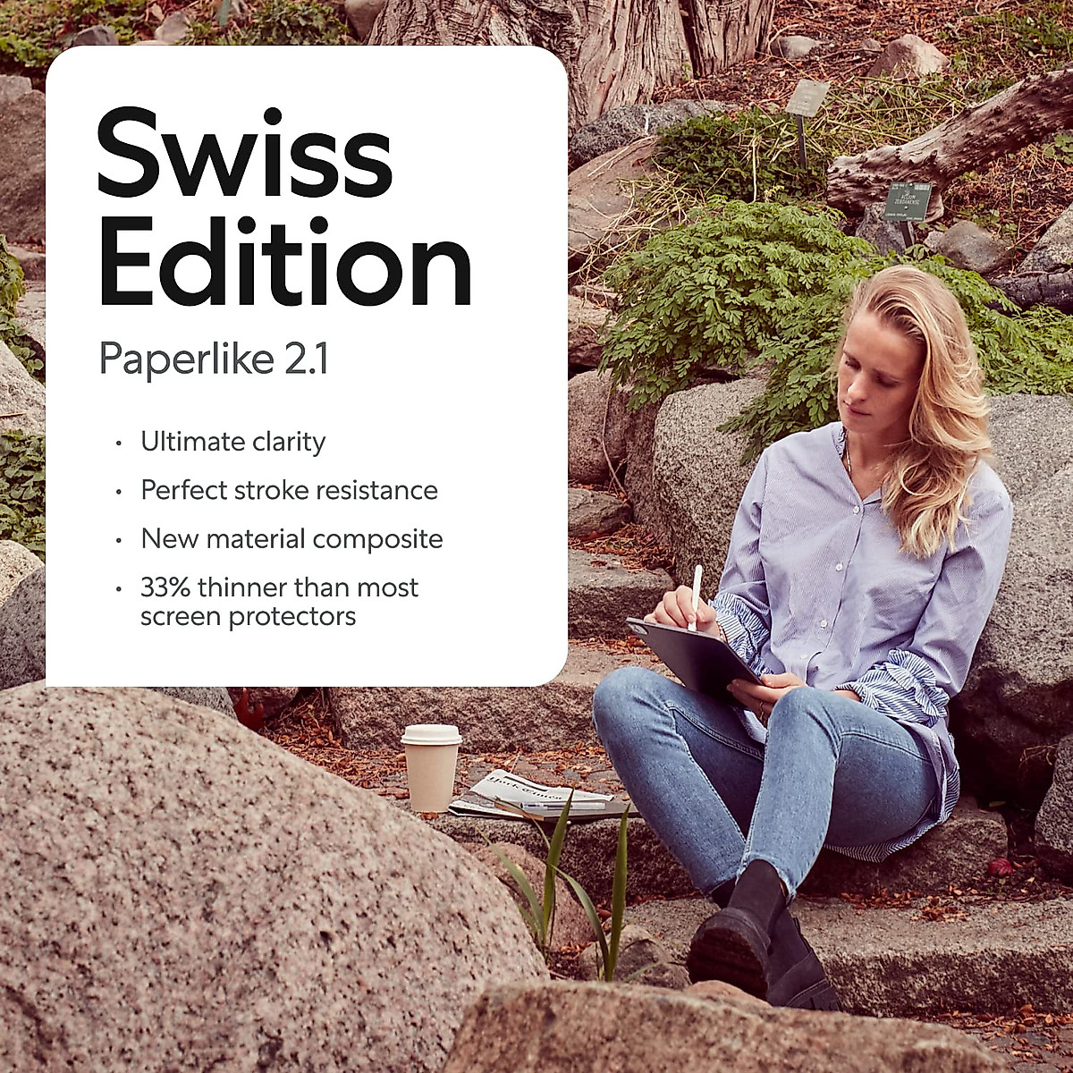 Paperlike 2.1 (2 Pieces) for iPad Pro 11" (2020/21/22) & iPad Air 10.9" (2020/22) - Transparent Screen Protector for Notetaking and Drawing like on Paper