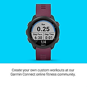 Garmin Forerunner 245, GPS Running Smartwatch with Advanced Dynamics, Berry