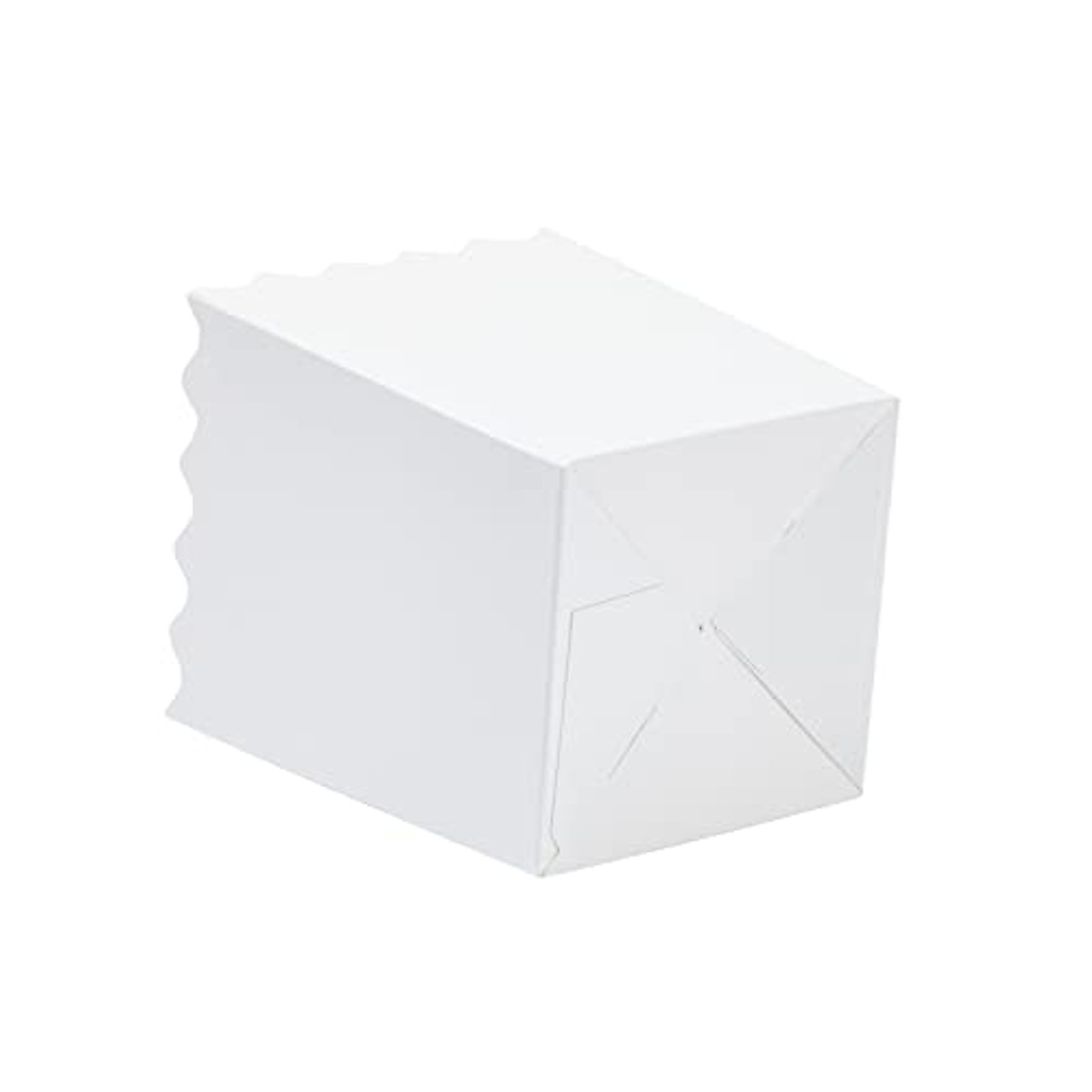 100 Pack Mini Popcorn Containers for Party Supplies, Bulk White Treat Boxes with Scalloped Edges for Movie Night Decorations (3 x 4 In)