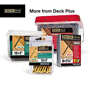 Deck Plus Wood Screws, Brown Exterior Screws, 1-1/4" x #8, 5lb